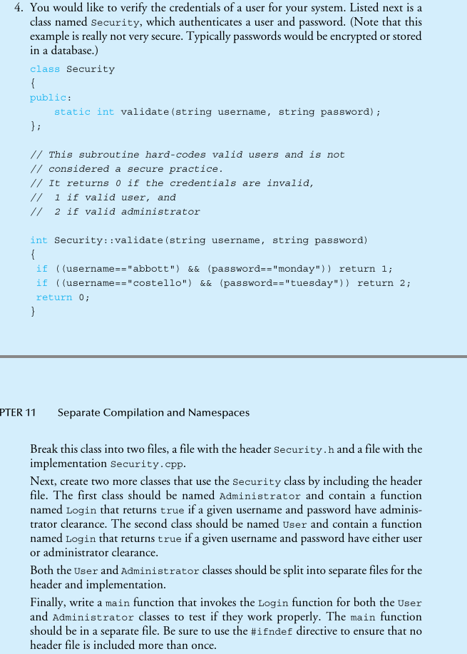 Solved 4. You would like to verify the credentials of a user | Chegg.com