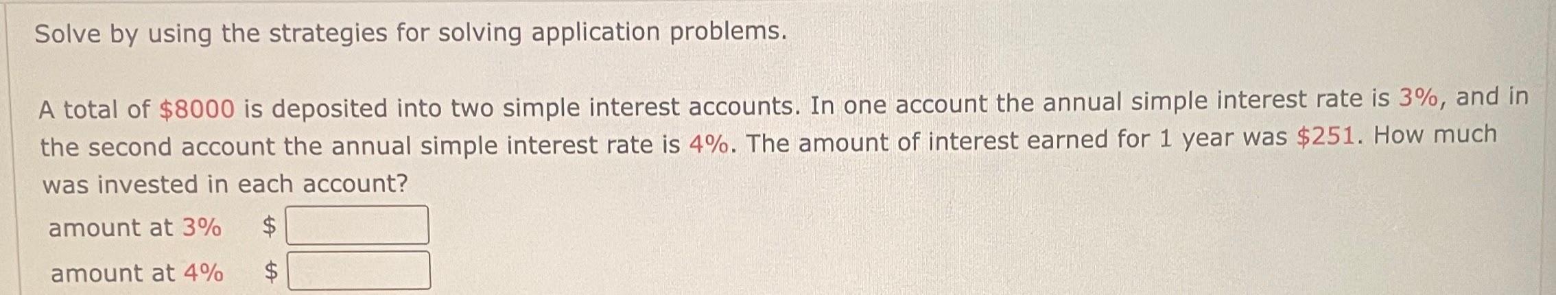 Solved Solve by using the strategies for solving application | Chegg.com