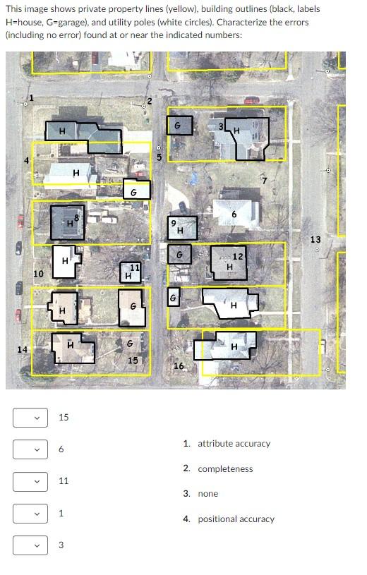 Solved This image shows private property lines (yellow), | Chegg.com