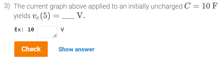 Solved The area under the current curve from t=0 to 3 | Chegg.com