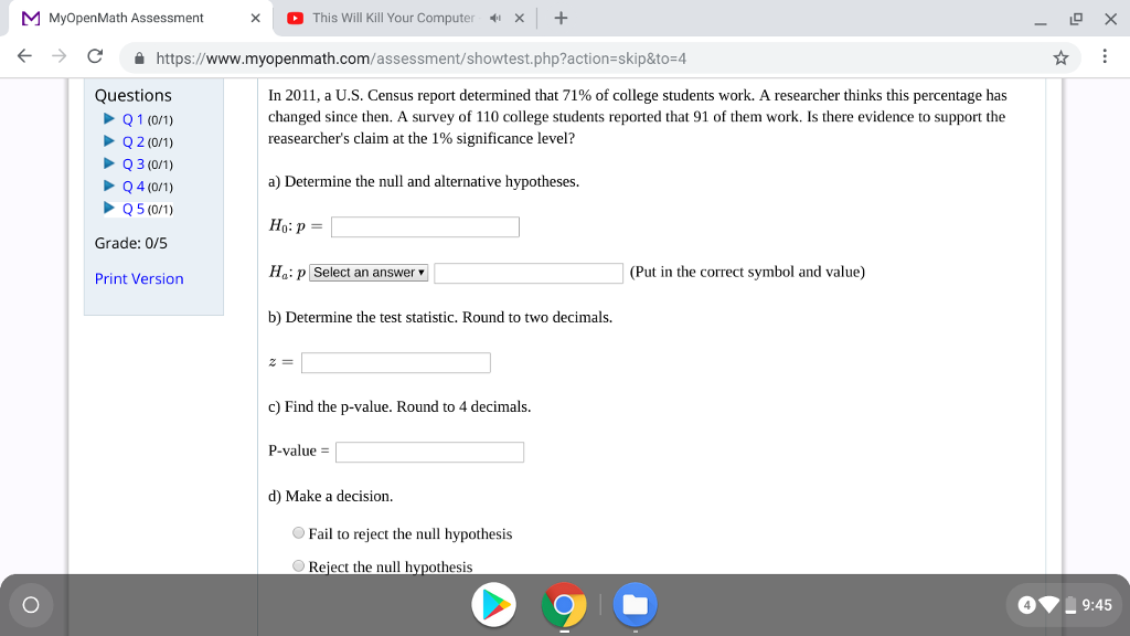 Solved Inbox (1,058)-theredheadnm@( × M MyOpenMath | Chegg.com