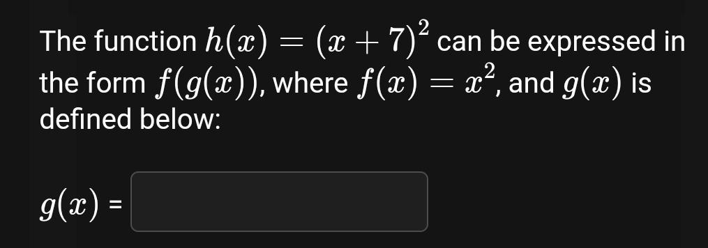 Solved The function h(x)=x−51 can be expressed in the form | Chegg.com