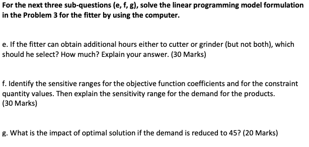 A fitter produces two types of fitting | Chegg.com