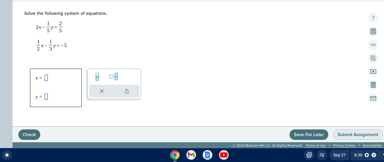 Solved Solve the following system of equations. | Chegg.com