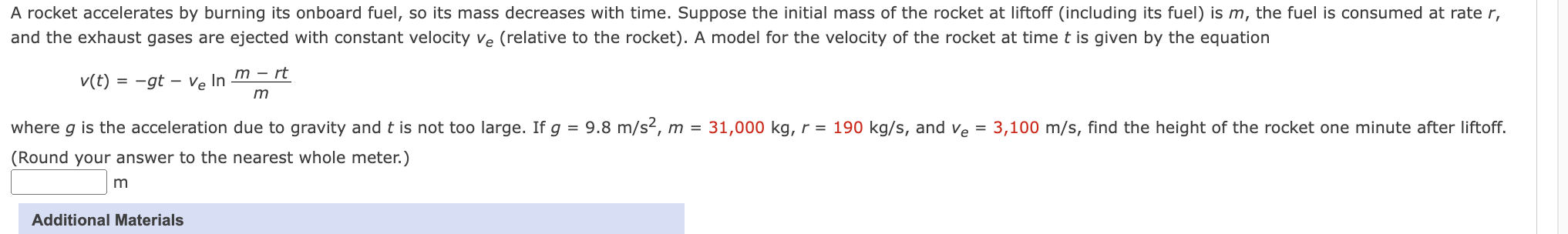Solved A rocket accelerates by burning its onboard fuel, so | Chegg.com