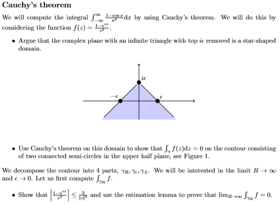 Solved Cauchy's theorem We will compute the inte considering | Chegg.com