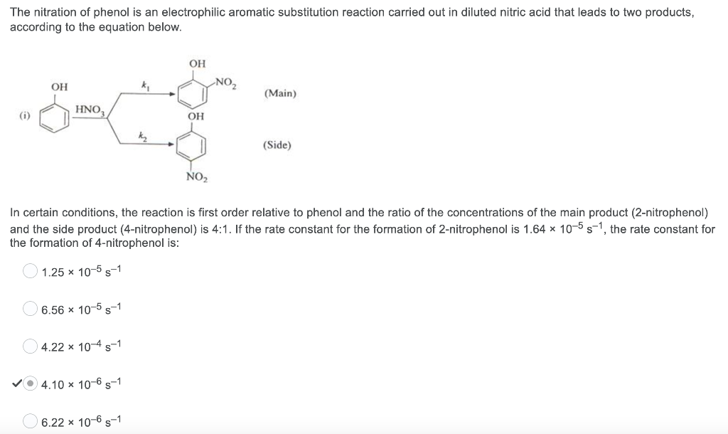 Solved The nitration of phenol is an electrophilic aromatic | Chegg.com