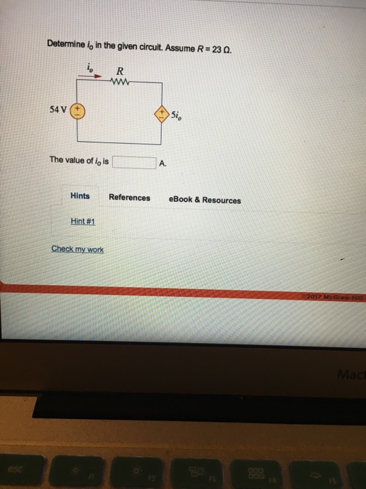 Solved Determine i_o in the given circuit. Assume R = 23 | Chegg.com