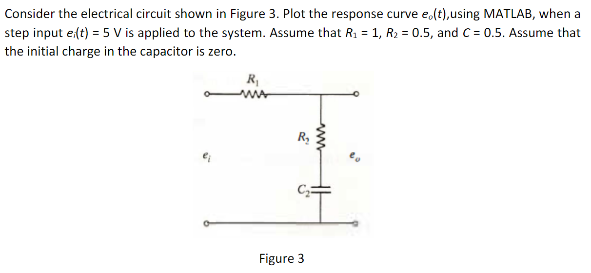Solved Consider the electrical circuit shown in Figure 3. | Chegg.com