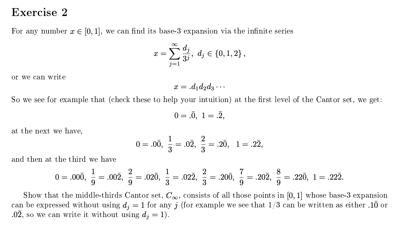 Solved Exercise 2 For any number x € [0, 1], we can find its | Chegg.com