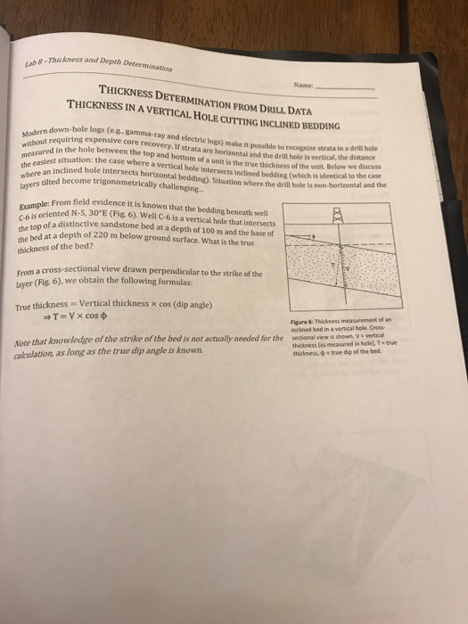 Solved g-Thickness and Depth Determination Name: THICKNESS | Chegg.com