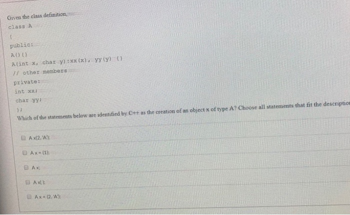 Solved Consider the class and struct definitions below and | Chegg.com Solved Consider the class and struct definitions below and | Chegg.com