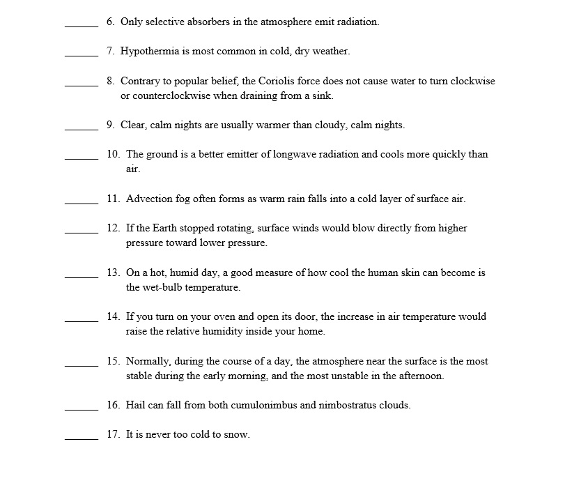 Solved 6. Only selective absorbers in the atmosphere emit | Chegg.com