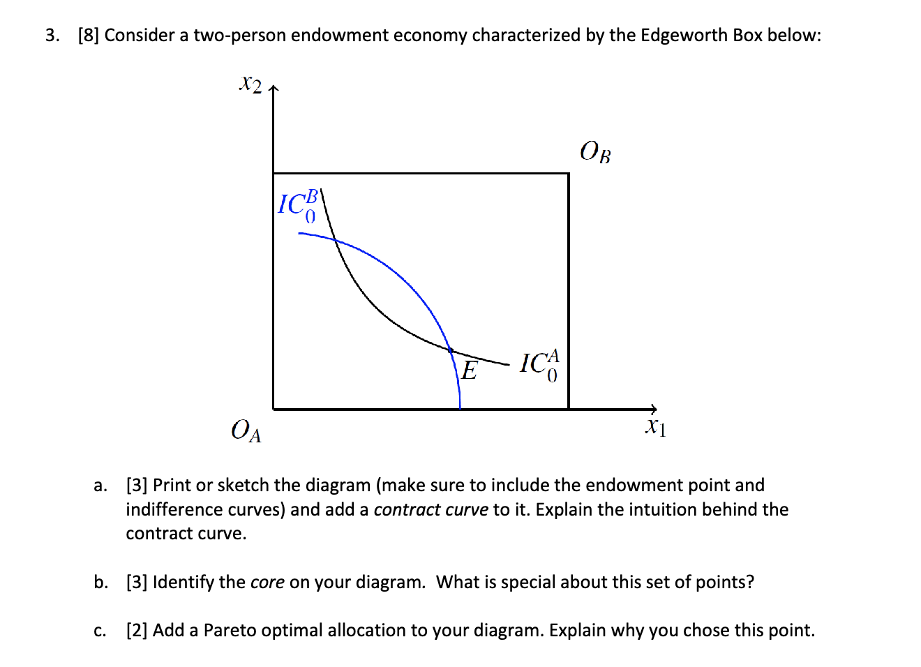 Solved 3. [8] Consider a two-person endowment economy | Chegg.com