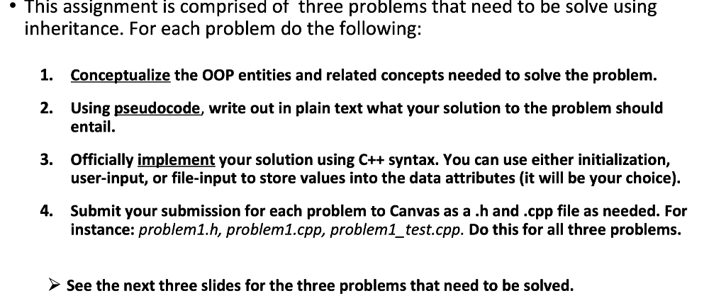 This assignment is comprised of three problems that | Chegg.com
