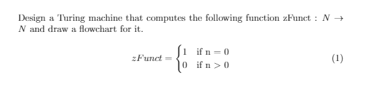 Design a Turing machine that computes the following | Chegg.com