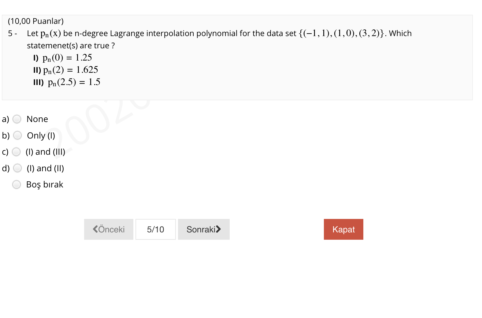 Solved 5 - Let pn(x) be n-degree Lagrange interpolation | Chegg.com