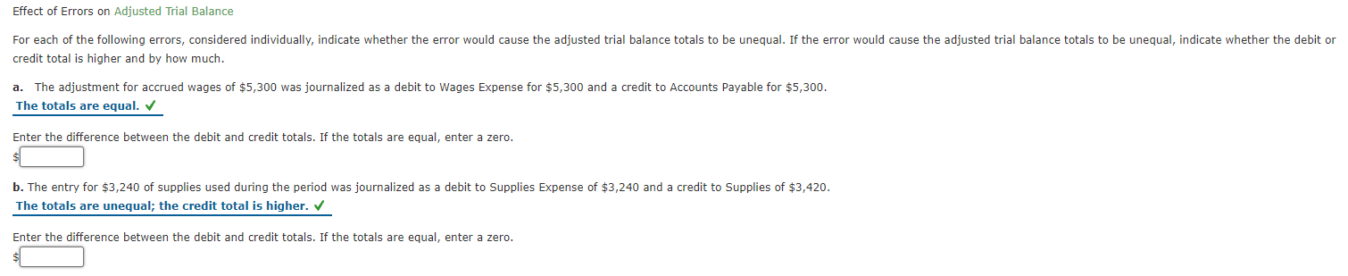 Solved Accounts Requiring Adjustment Indicate with a Yes or | Chegg.com