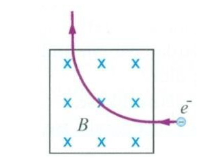 Solved An electron enters the magnetic field region shown in | Chegg.com