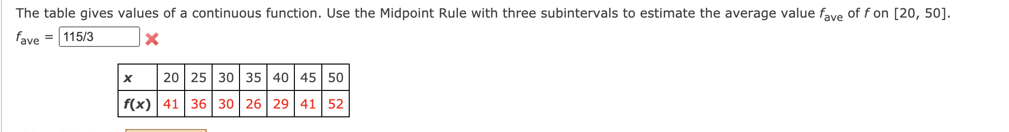 Solved The table gives values of a continuous function. Use | Chegg.com