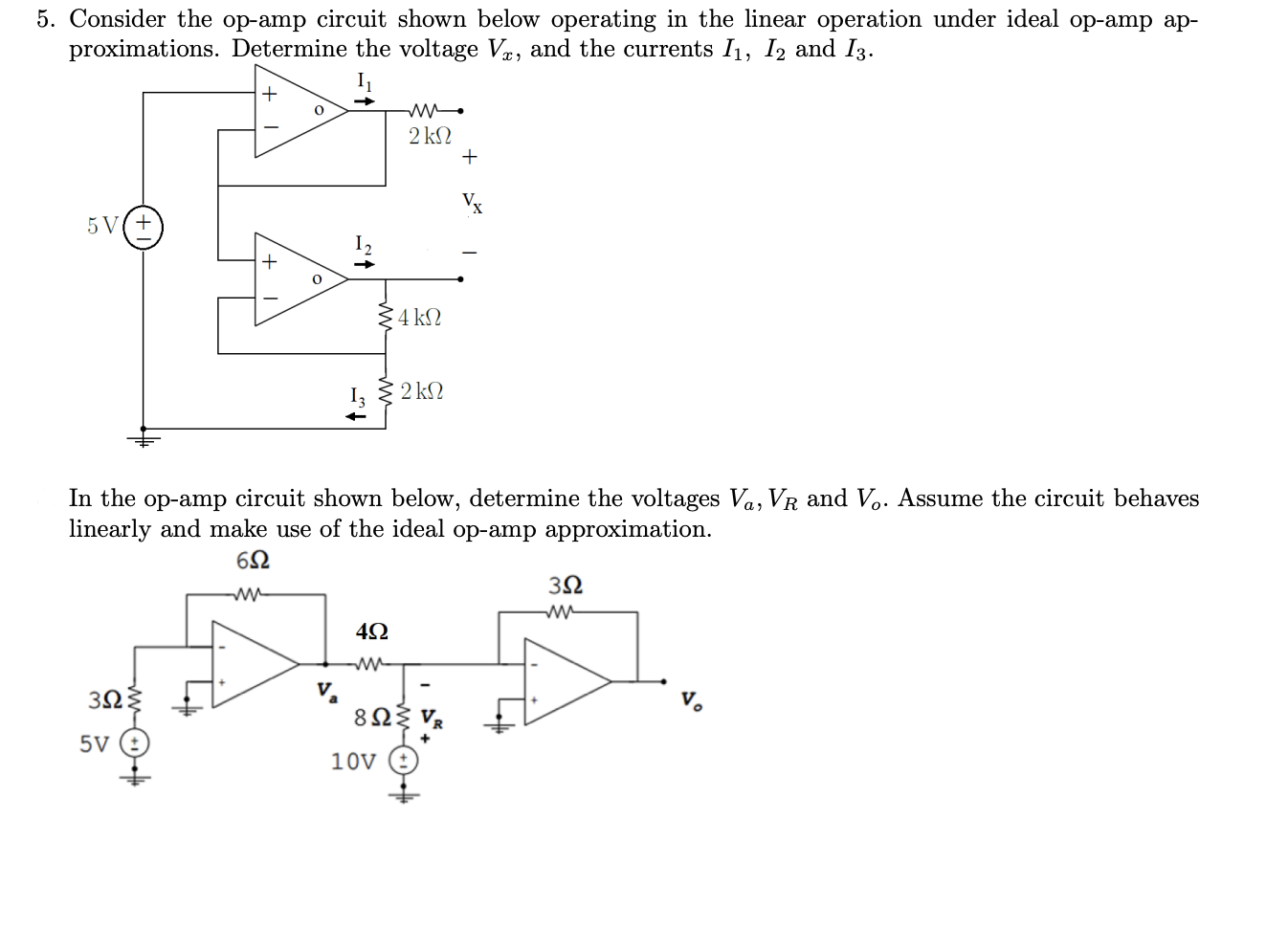 Consider the op-amp circuit shown below operating in | Chegg.com
