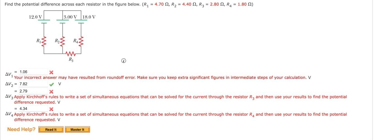 Solved Find the potential difference across each resistor in | Chegg.com