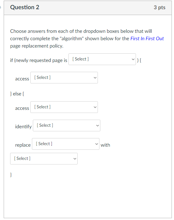 Solved Options:1) Not in main memory, already in main | Chegg.com