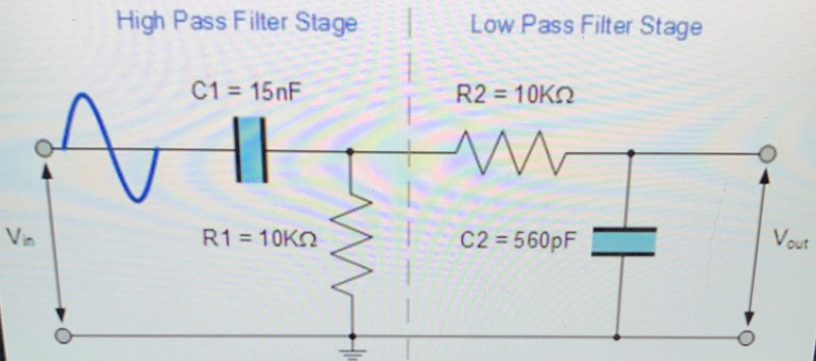 Solved In the band pass filter circuit shown in Q1 let | Chegg.com