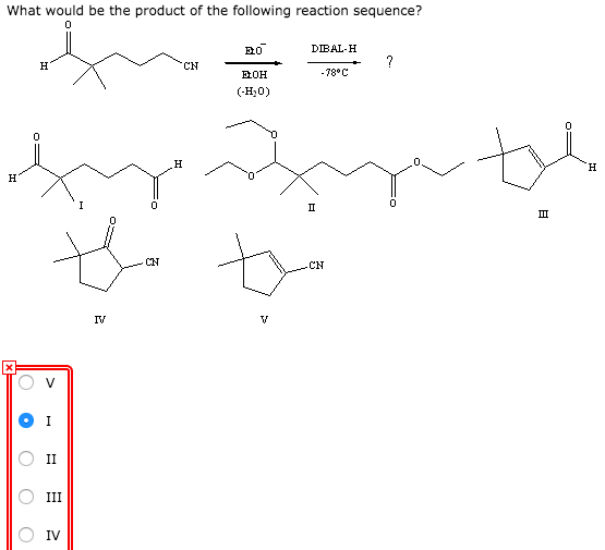 Solved What would be the product of the following reaction | Chegg.com