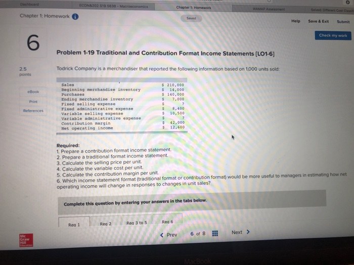 Solved Chapter 1 Chapter 1: Homework Saved Help Save& Exit | Chegg.com