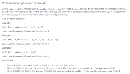 Solved Problem Description And Given Info Write A Public