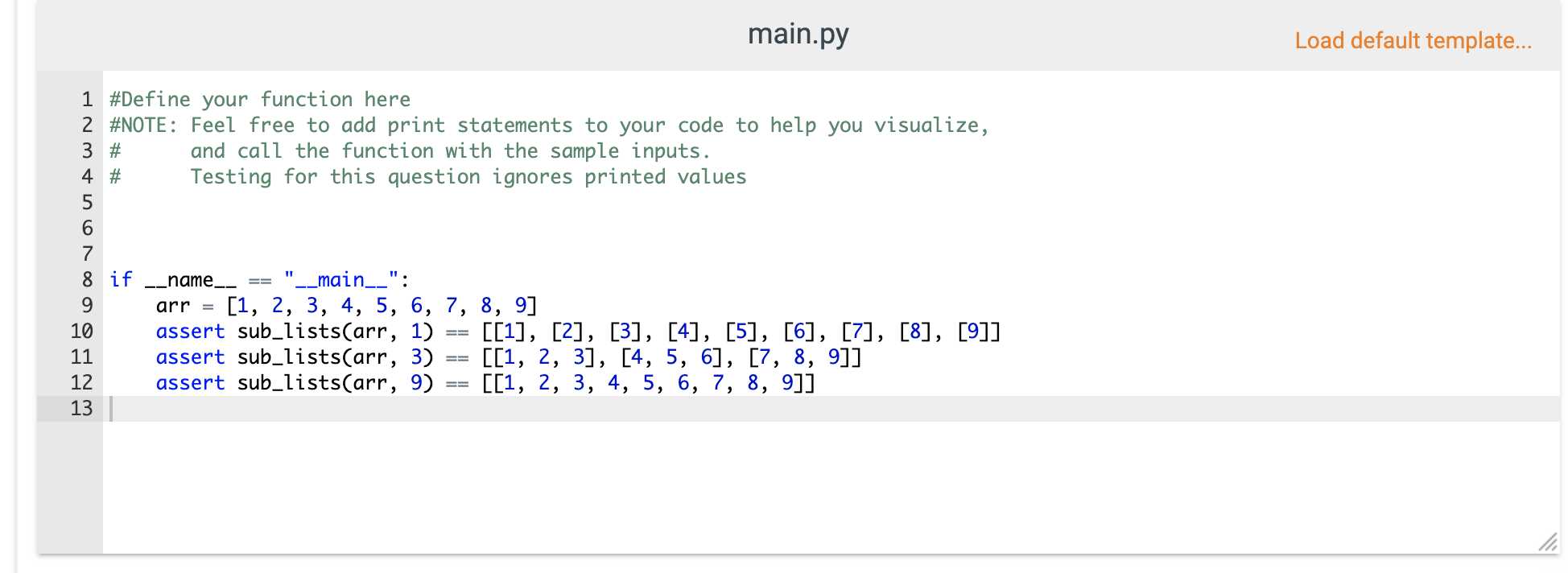 Solved Function Name: sub_lists Parameters: /st: a list, n: | Chegg.com