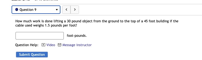 Solved How much work is done lifting a 30 pound object from | Chegg.com
