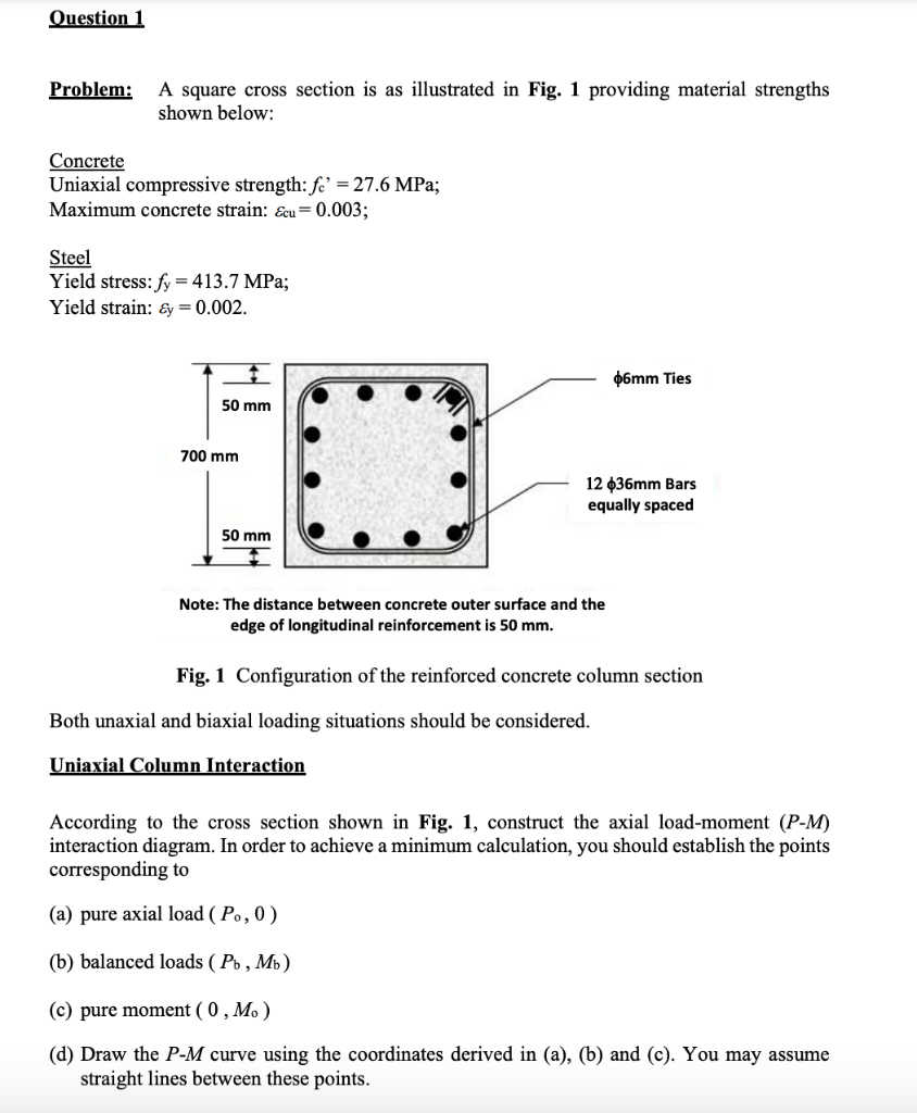 Solved Biaxial Column Interaction For the same column cross | Chegg.com