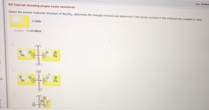 GO Tutorial: Drawing proper Lewis structures Select | Chegg.com