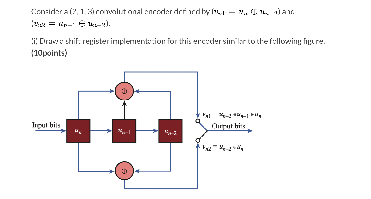 Solved Consider A 2 1 3 Convolutional Encoder Defined By Chegg