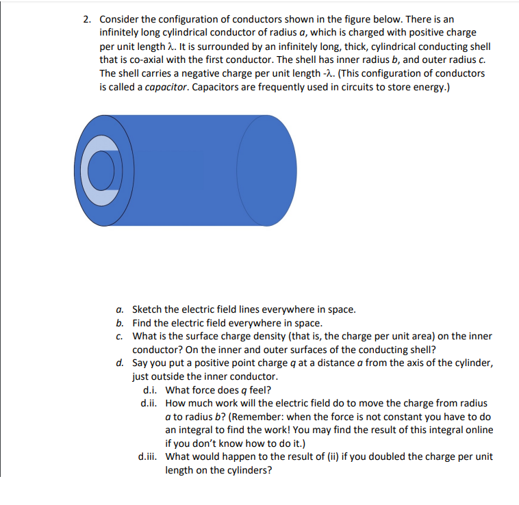 Solved 2. Consider the configuration of conductors shown in | Chegg.com