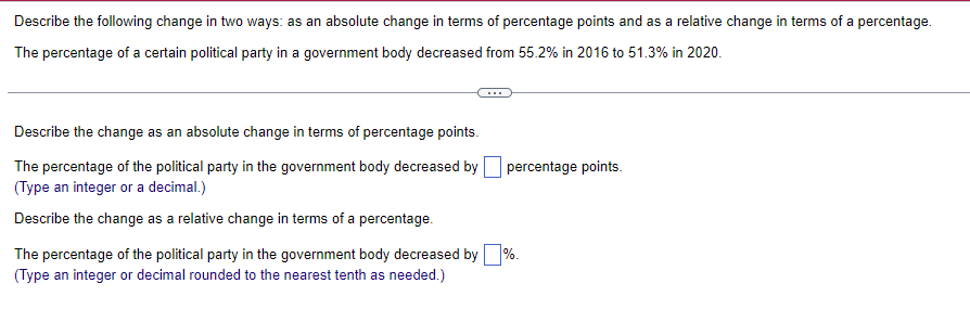 Solved Describe The Following Change In Two Ways As An Chegg
