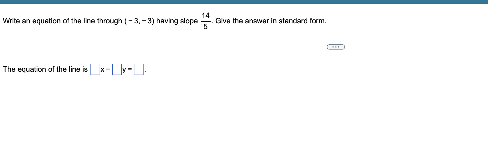 Solved Write an equation for the line described. Give the | Chegg.com