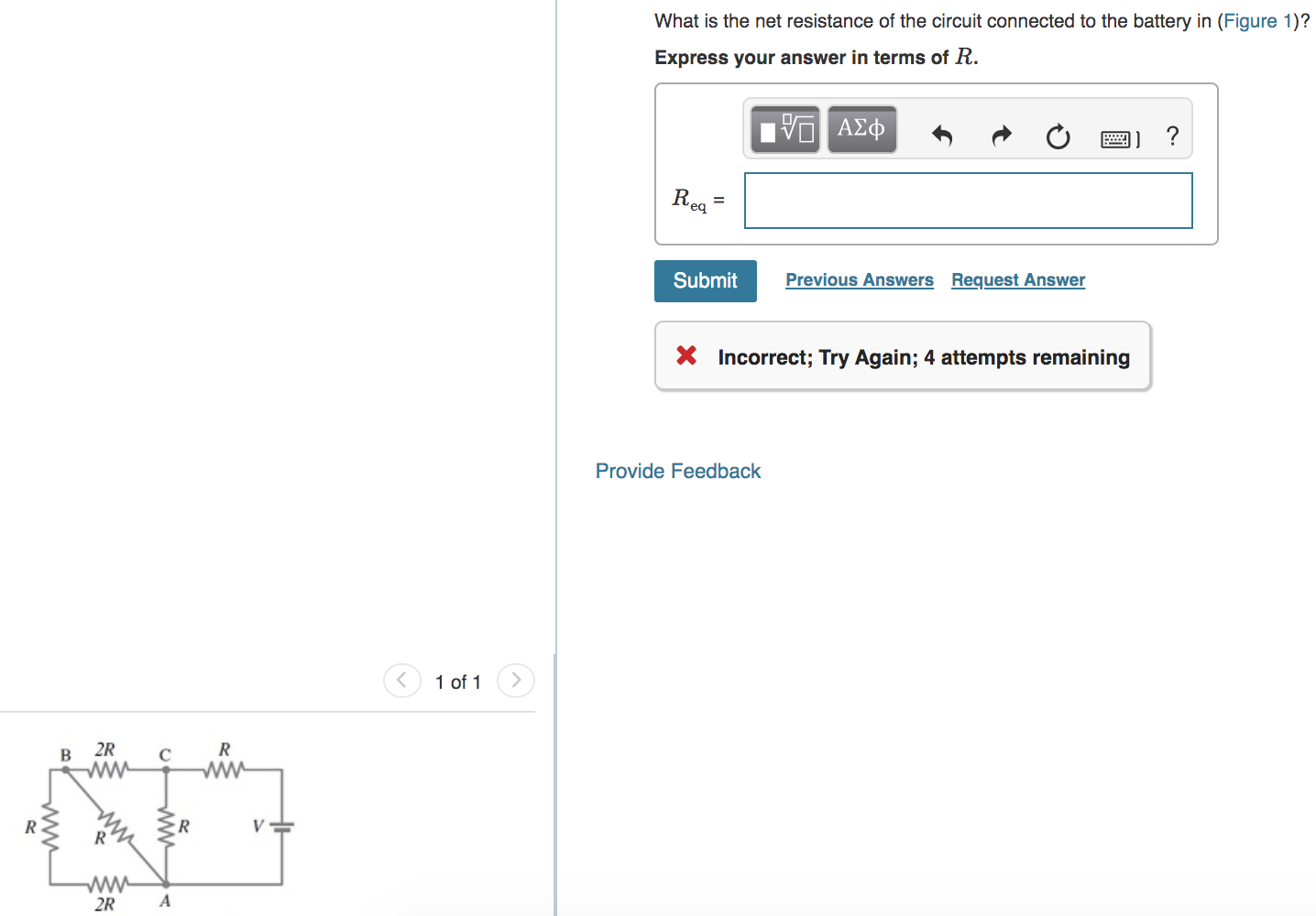 Solved What is the net resistance of the circuit connected | Chegg.com