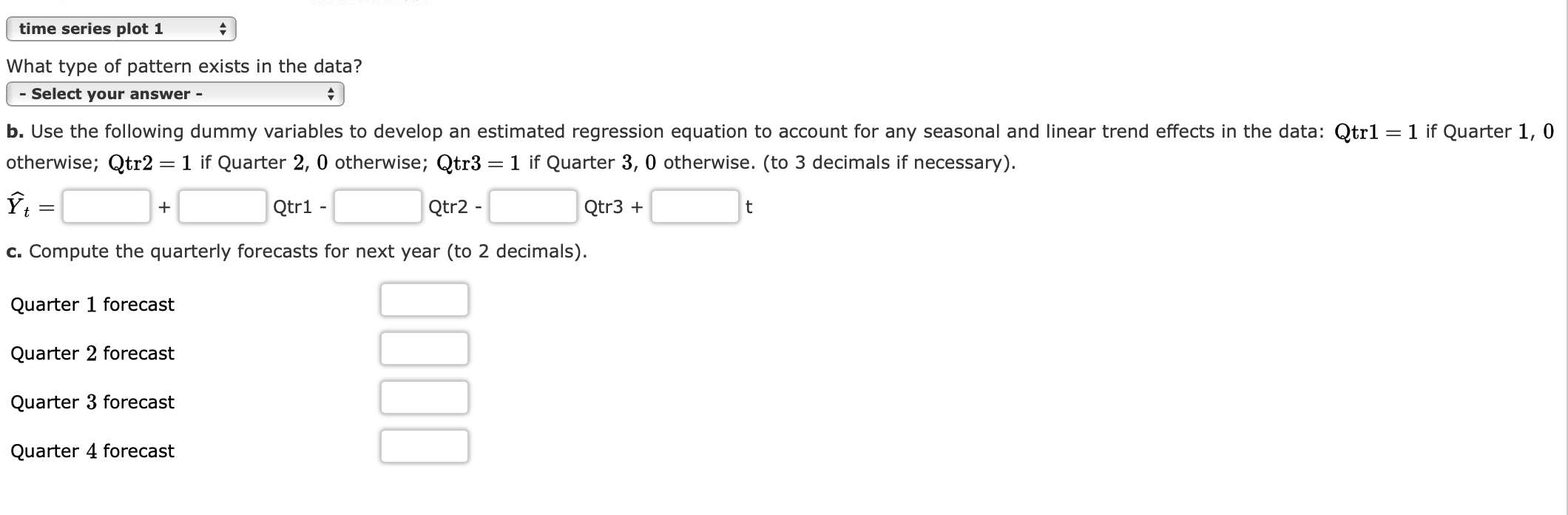 Solved Consider the following time series data. Excel File: | Chegg.com