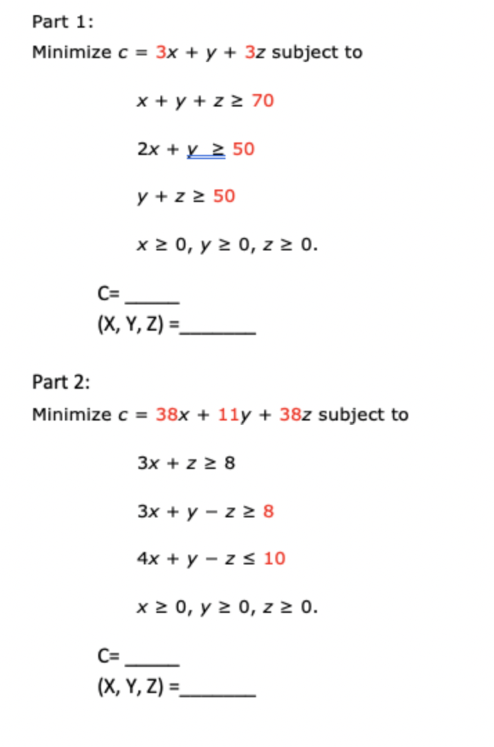 Solved I will only give a thumbs up/ like if you do part 1 | Chegg.com