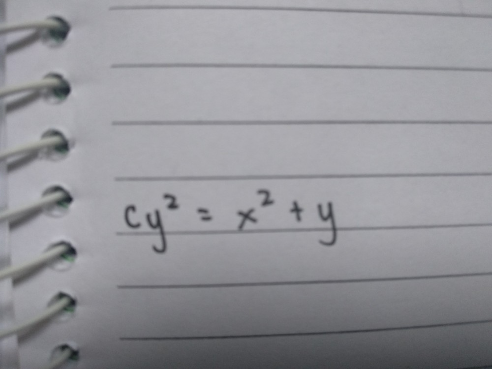 Solved 2 cy² = x²ry | Chegg.com
