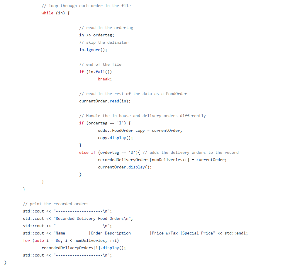Solved There is a partially provided code which must be done | Chegg.com