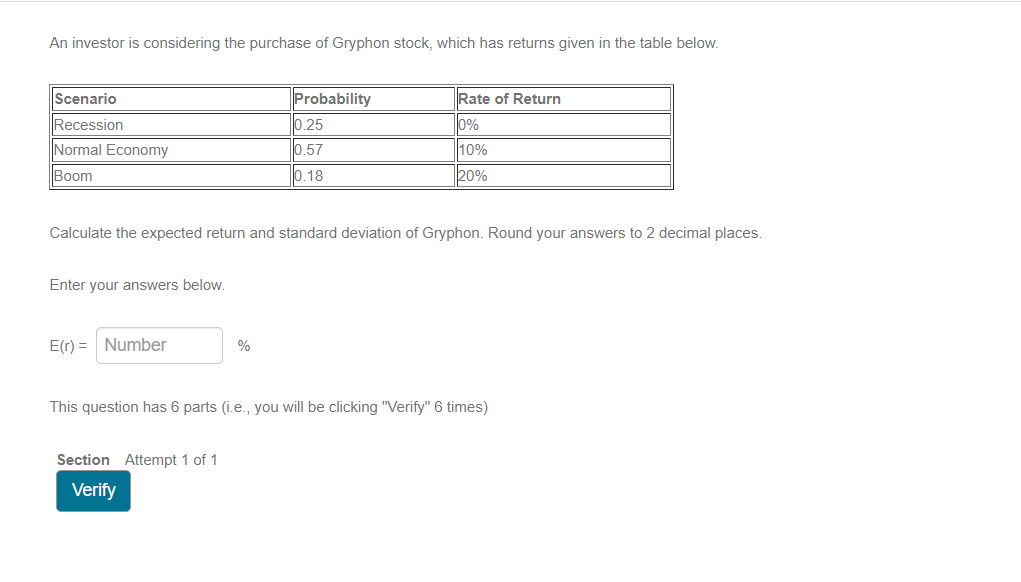 Solved Note that this is a sample of returns. a) Compute the | Chegg.com
