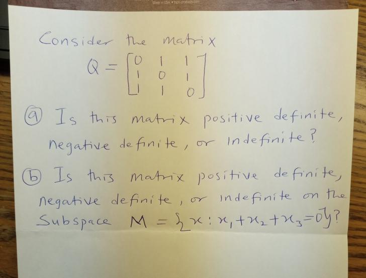Solved Consider the matrix Q 1 0 1 1 1 Is this matrix | Chegg.com
