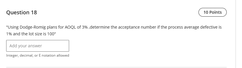 Solved "Using Dodge-Romig plans for AOQL of 3\%, determine | Chegg.com