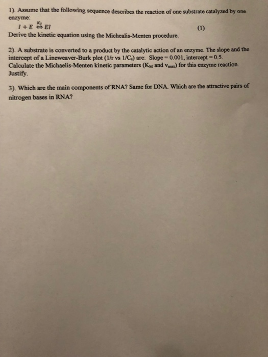 Solved 1). Assume that the following sequence describes the | Chegg.com