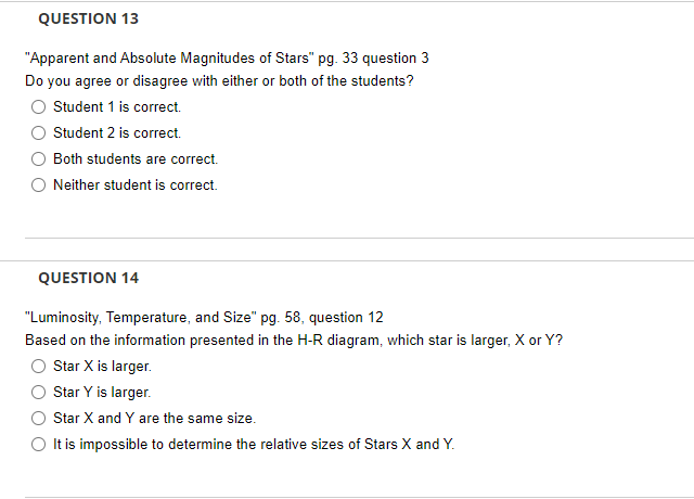 Solved "Apparent and Absolute Magnitudes of Stars" pg. 33 | Chegg.com