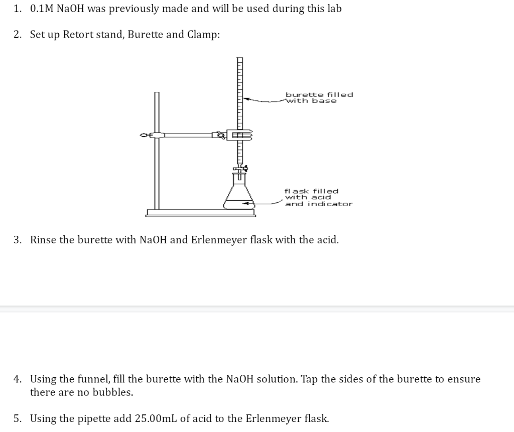 Solved In your Chemistry course, to determine the | Chegg.com